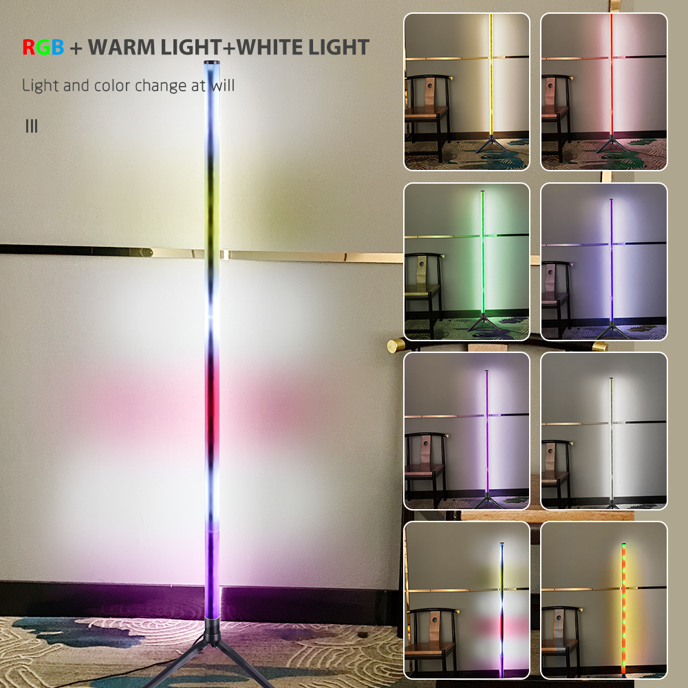 Standing LED Floor Lamp 5W(RGBWarm White ColorsMulti Modes)APP ...