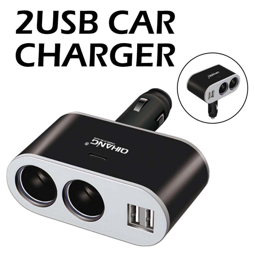 QIHANG D07 Car Socket 12V สำหรับเพิ่มที่จุดบุหรี่ในรถยนต์เป็น 2 ช่อง ...