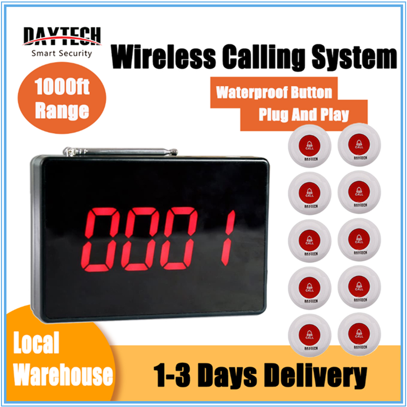 Daytech Wireless Calling System เครื่องเรียกคิว แบบไร้สาย ระบบเรียกคิวเพจเจอร์ แบบสั่น สำหรับ ...