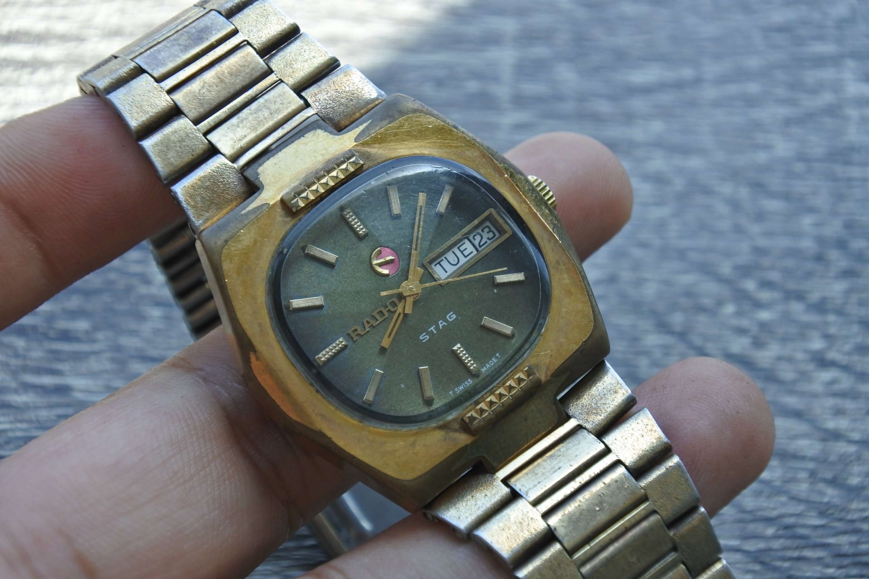 นาฬิกา Rado Stag Vintage ผู้ชาย สายสแตนเลส แท้มือสองญี่ปุ่น ระบบ ...