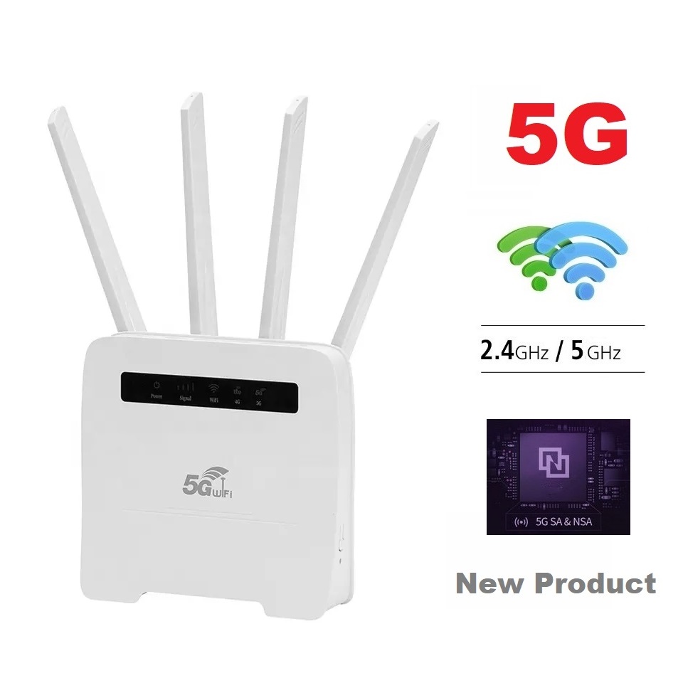 5G CPE Wifi Router 2.2Gbps,Dual Band 2.4G+5GHz 8 External+internal ...