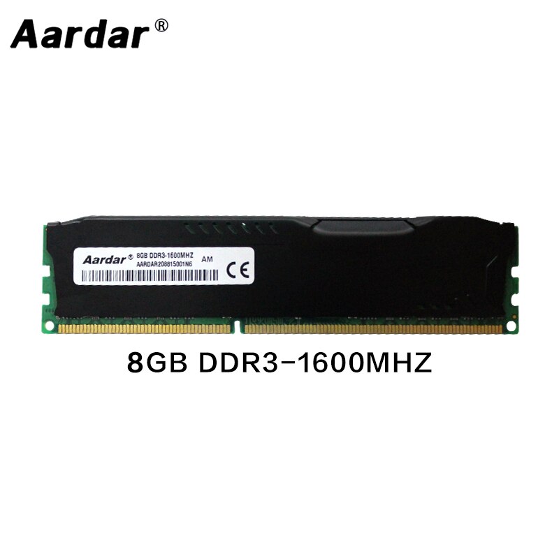 【Red 4GB 1600 For AMD】ZZOOI Aardar DDR3 4GB 8GB RAM 1600MHz Desktop Memory with Heat Sink High ...