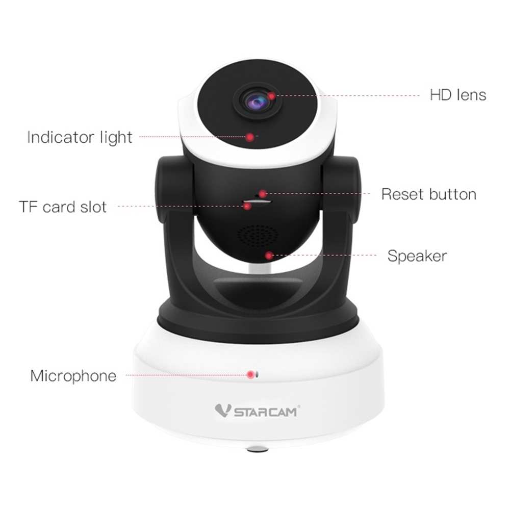 Vstarcam C24S IP CAM กล้องวงจรปิดไร้สาย Wifi Camera รุ่น ความละเอียด 3MP ประกัน 1ปี มีไมค์ และ ...