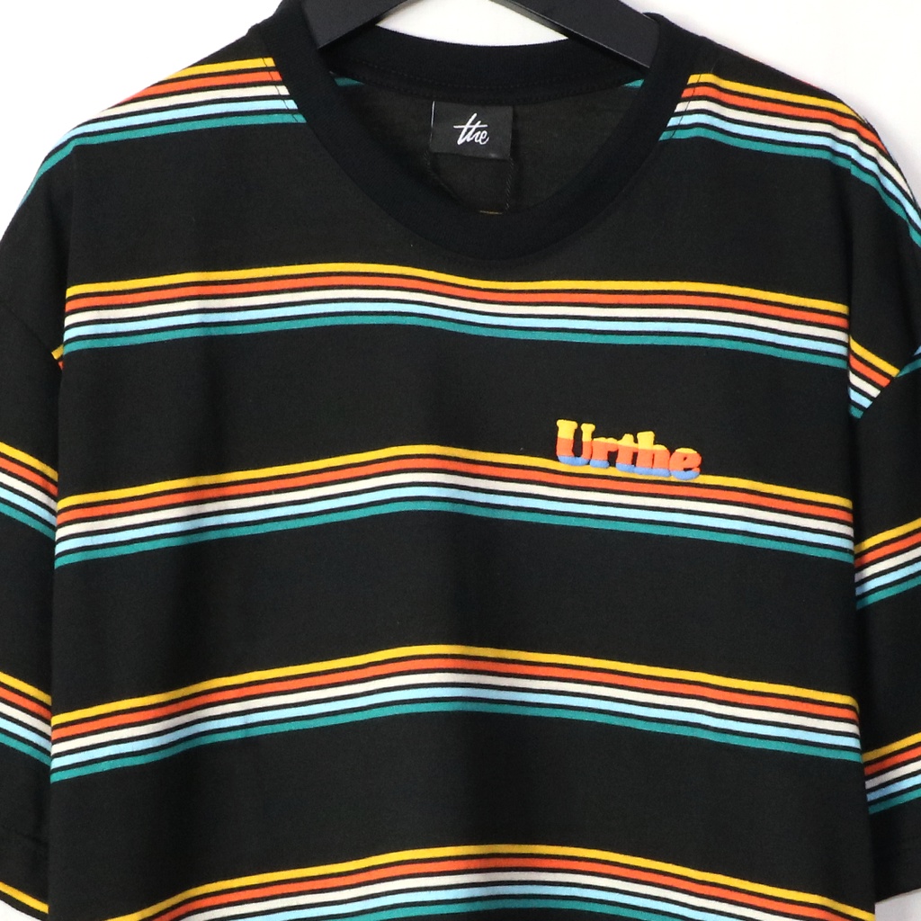 Urthe - เสื้อยืด ลายทาง รุ่น URTHE STRIPED 3D LOGO | Lazada.co.th