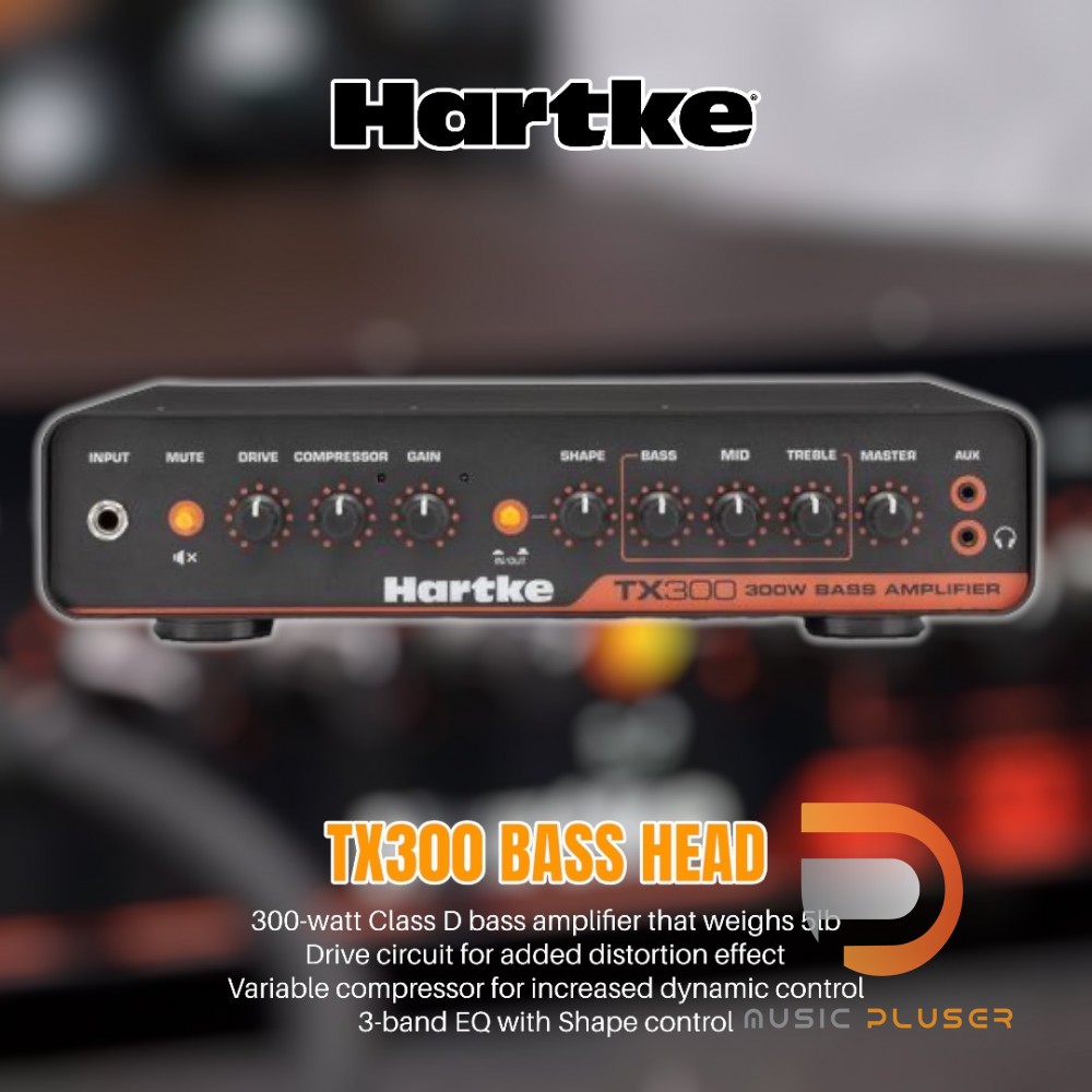 หัวแอมป์เบส HARTKE TX300 BASS HEAD กำลังขับ 300วัตต์ ปรับความถี่แบบ ...