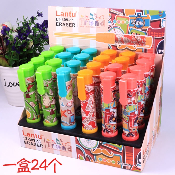ยางลบดินสอต่อไส้ ยางลบแท่งแบบต่อไส้ ลันตู LANTU (ขายยกกล่อง 36ชิ้น ...