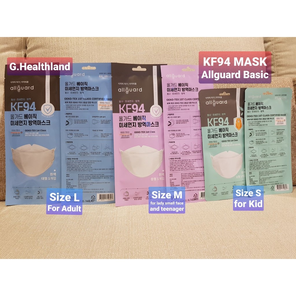หน้ากากอนามัย แมส MASK KF94 แบรนด์ Allguard นำเข้าจากประเทศเกาหลี ...