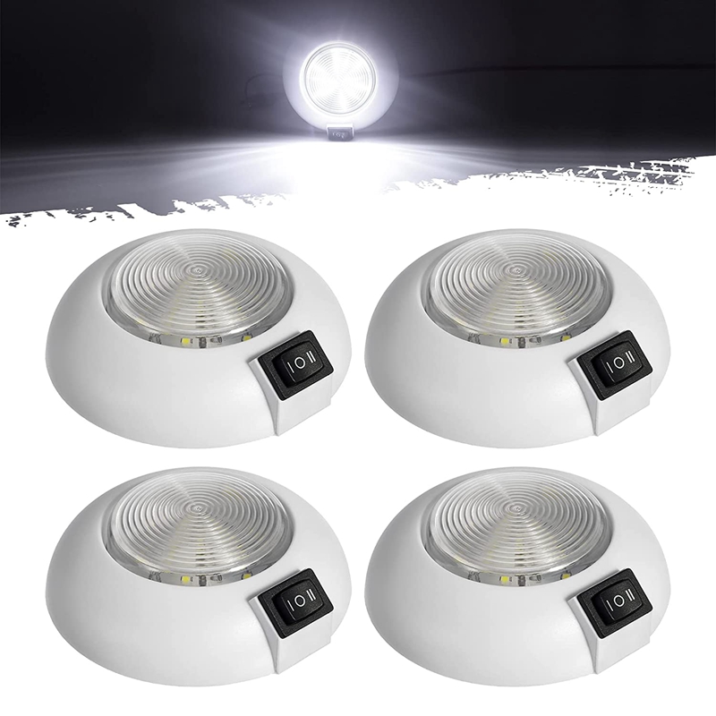 4PCS RV Round LED Dome Lights, 4 Inch Interior Roof Ceiling Awning Led ...