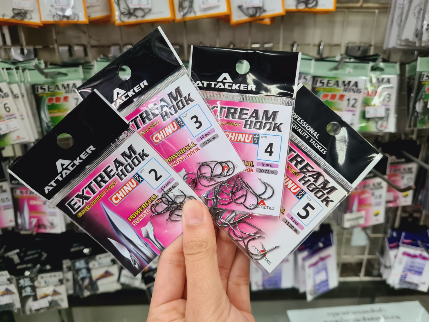 เบ็ดตกปลา ATTACKER รุ่น EXTREAM HOOK #CHINU ซองชมพู - StoreHook - ThaiPick