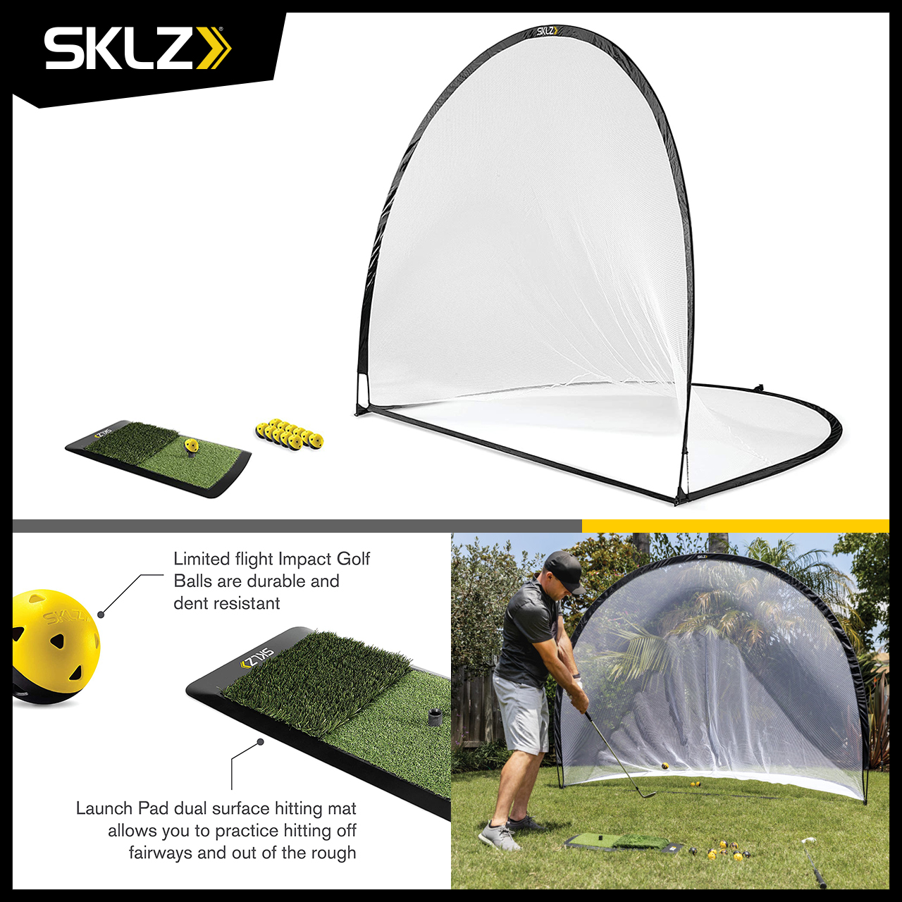 SKLZ - Home Driving Range Kit ตาข่ายไดร์ฟกอล์ฟ ขนาด 7 ฟุต | Lazada.co.th