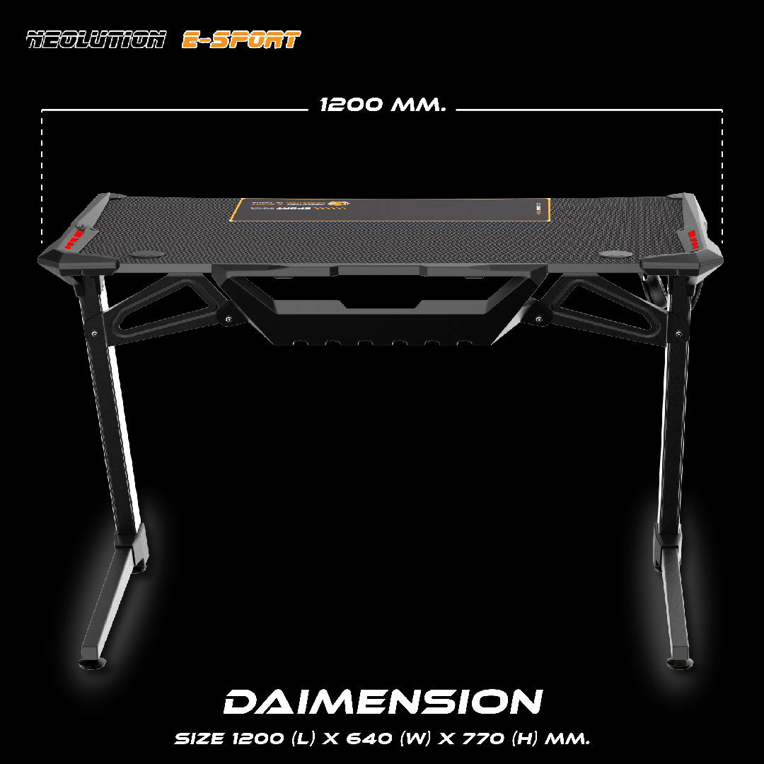 NEOLUTION E-SPORT DESK MASK รุ่น MASK AL (G7_102) โต๊ะเกมมิ่ง ไฟRGB TABLE EGAMING รับประกัน 1 ปี ...