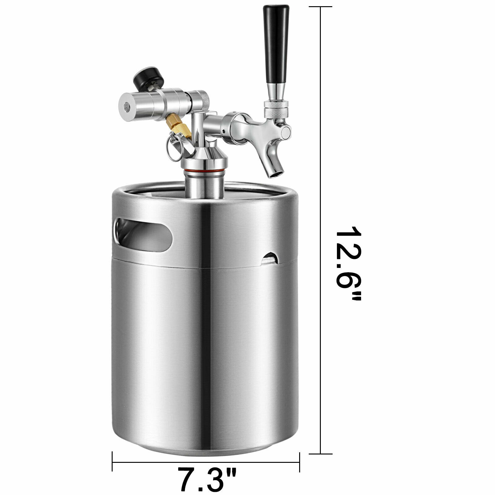 Free shipping 2L 4L 5L Mini Beer Keg Stainless Steel Portable Beer ...