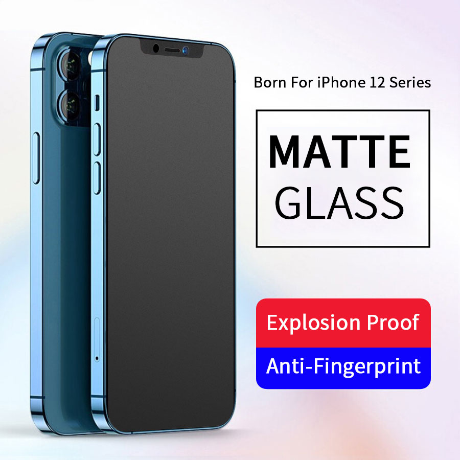 Full Matte Frosted Tempered Glass For iPhone 12 Pro Max mini Screen ...