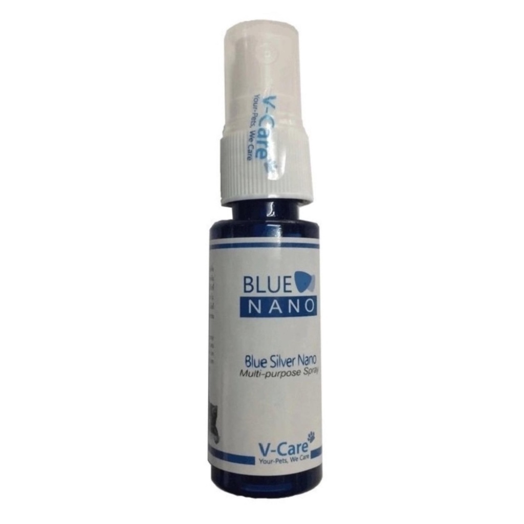 Nano Spray (Blue Nano) สเปรย์นาโน กำจัดแบคทีเรีย 25ml. (สำหรับสัตว์ ...
