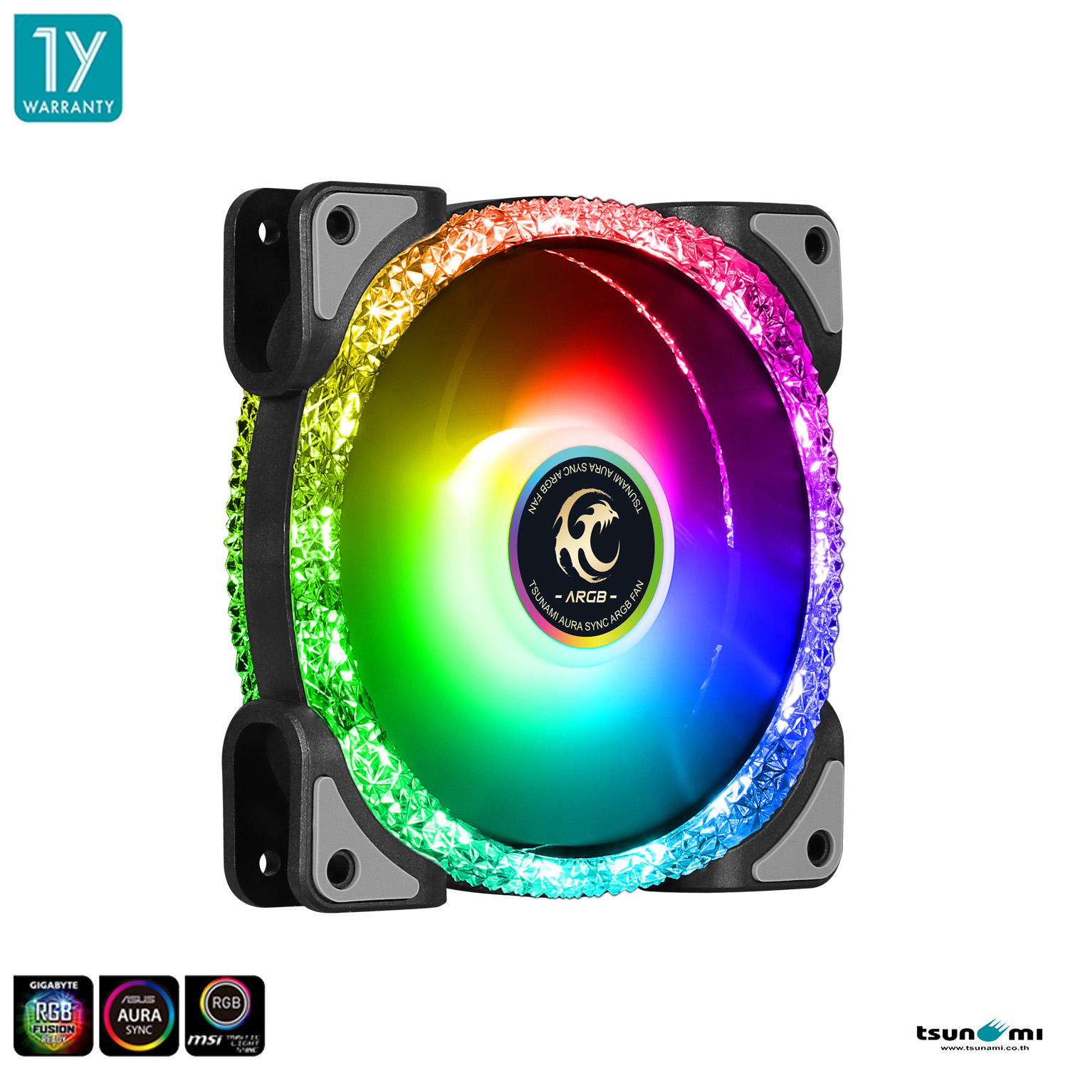 Tsunami ARGB DIAMOND K ARGB 12CM Multi-Functional Sound Sync Cooling ...