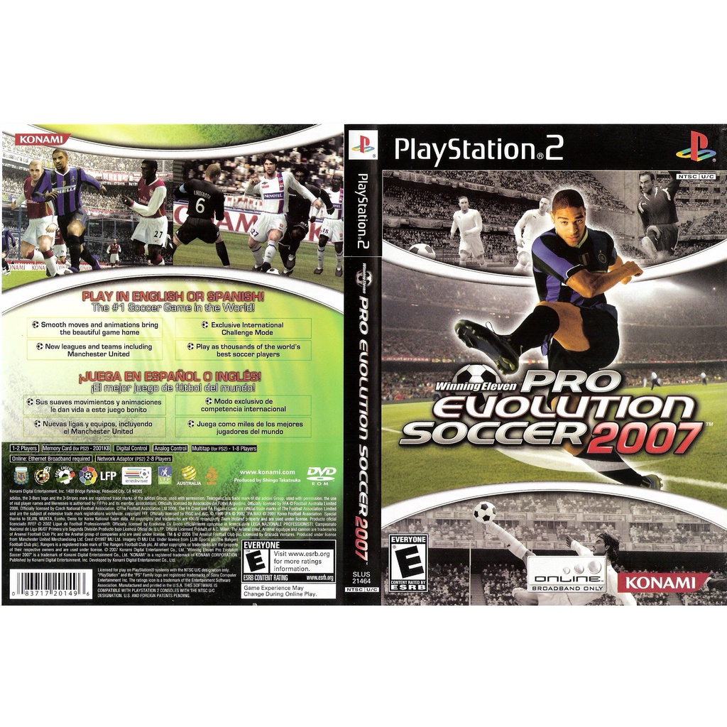 แผ่นเกมส์ PS2 Winning Eleven Pro Evolution Soccer 2007 คุณภาพ ส่งไว ...