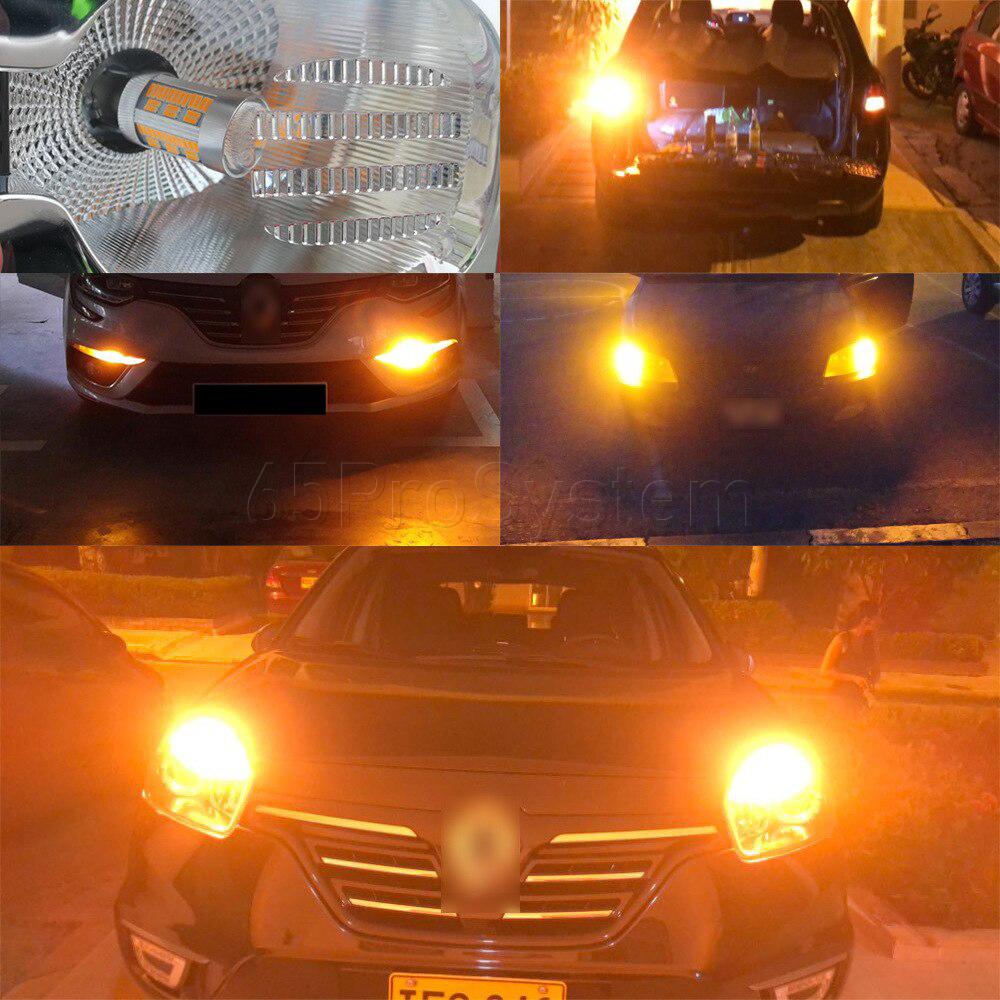 65Infinite แพ๊คคู่ หลอดไฟถอย สว่างที่สุดในตลาด 1000Lumens 2x LED ขั้วแบบหนีบ (T20, 7440, WY21W ...