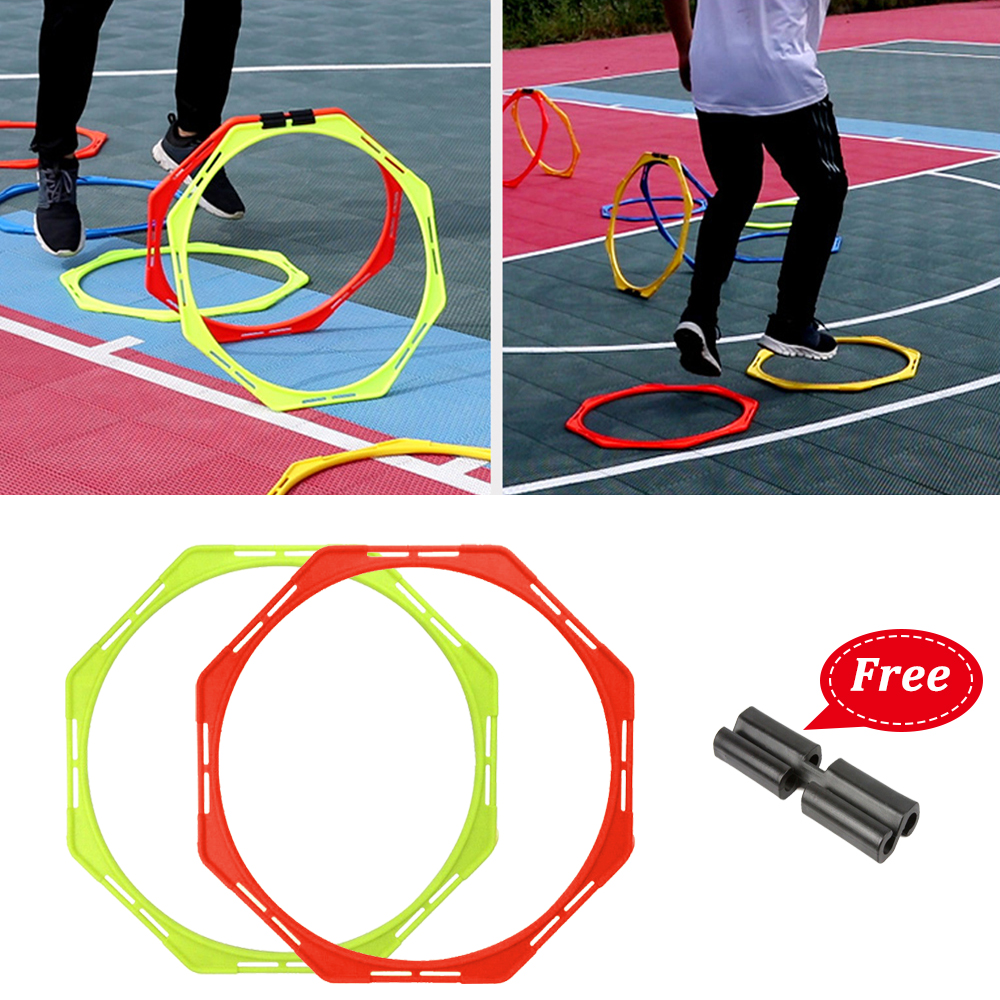 12 ชิ้นนวัตกรรม Speed Agility Ring อุปกรณ์ฝึกซ้อมฟุตบอล การฝึกอบรมแหวน ...