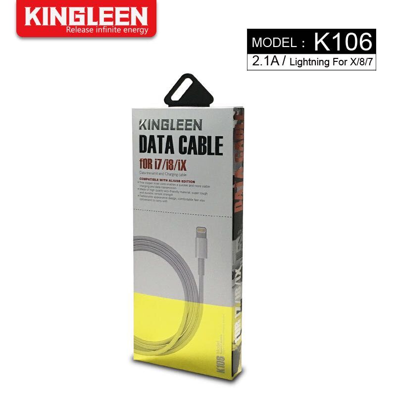 สายชาร์จ รุ่น แข็งแรง KINGLEEN K106 data cable สายชาร์จสำหรับ ios ...