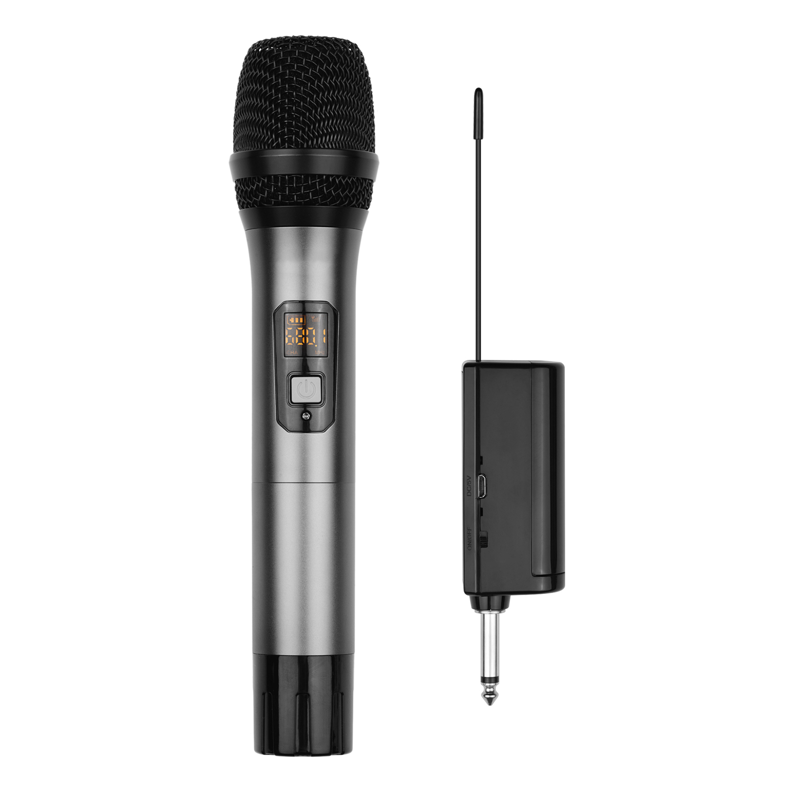 UHF Wireless Microphone System with Dual Handheld Cardioid Microphone ...