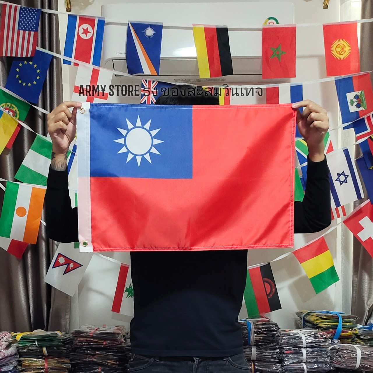 ธง ไต้หวัน Taiwan Republic of China 4 Size พร้อมส่งร้านคนไทย | Lazada.co.th