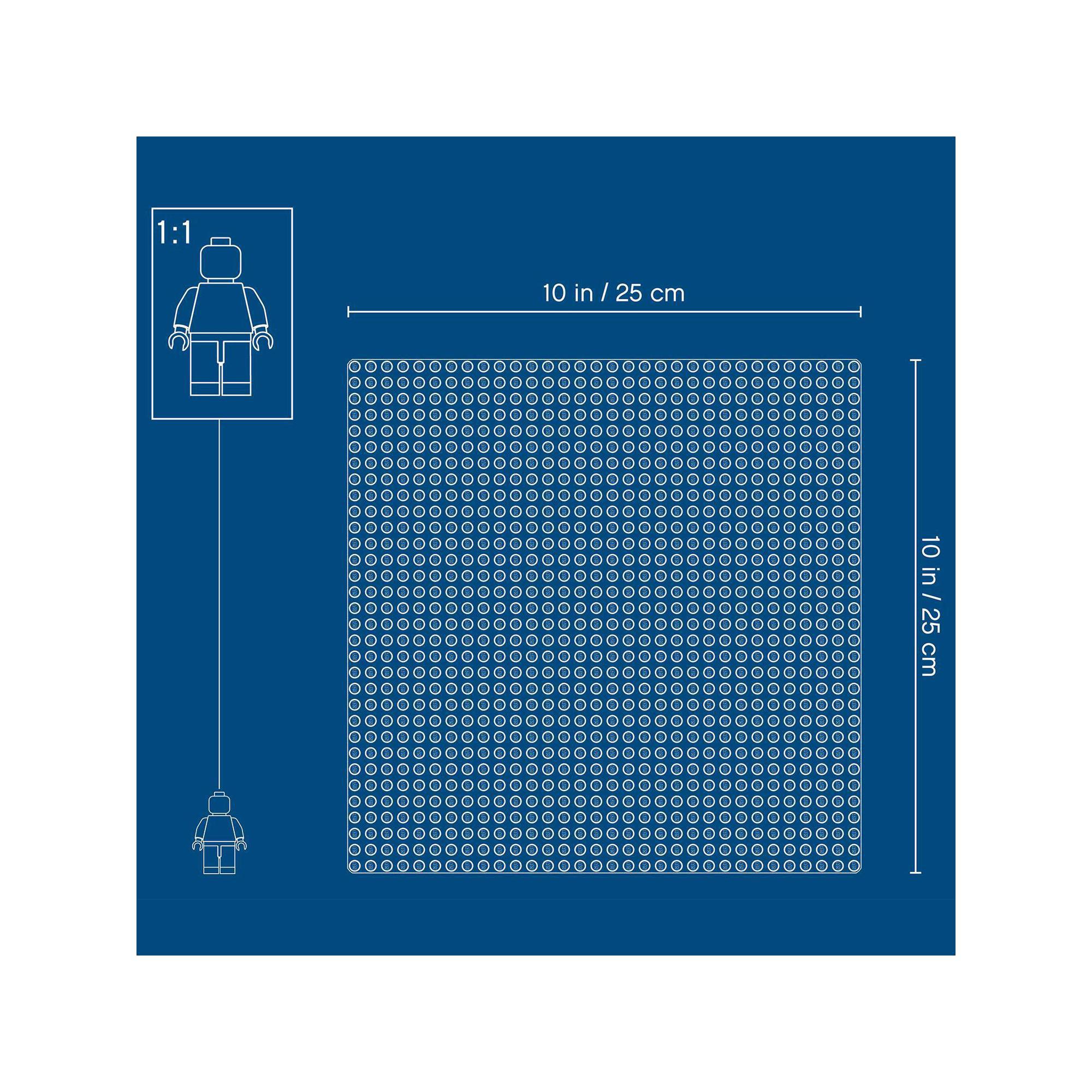 LEGO® Classic 11010 White Baseplate (1 Piece) Bricks for Kids Creative ...