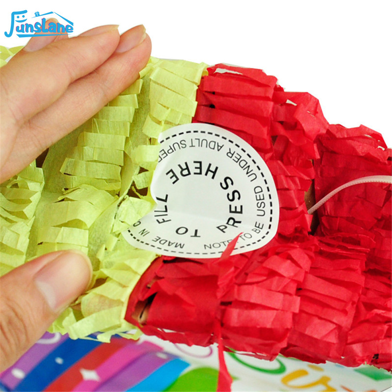 FunsLane Kids Party Game Prop Round Shape Folding Alphabet Pinata Pull ...