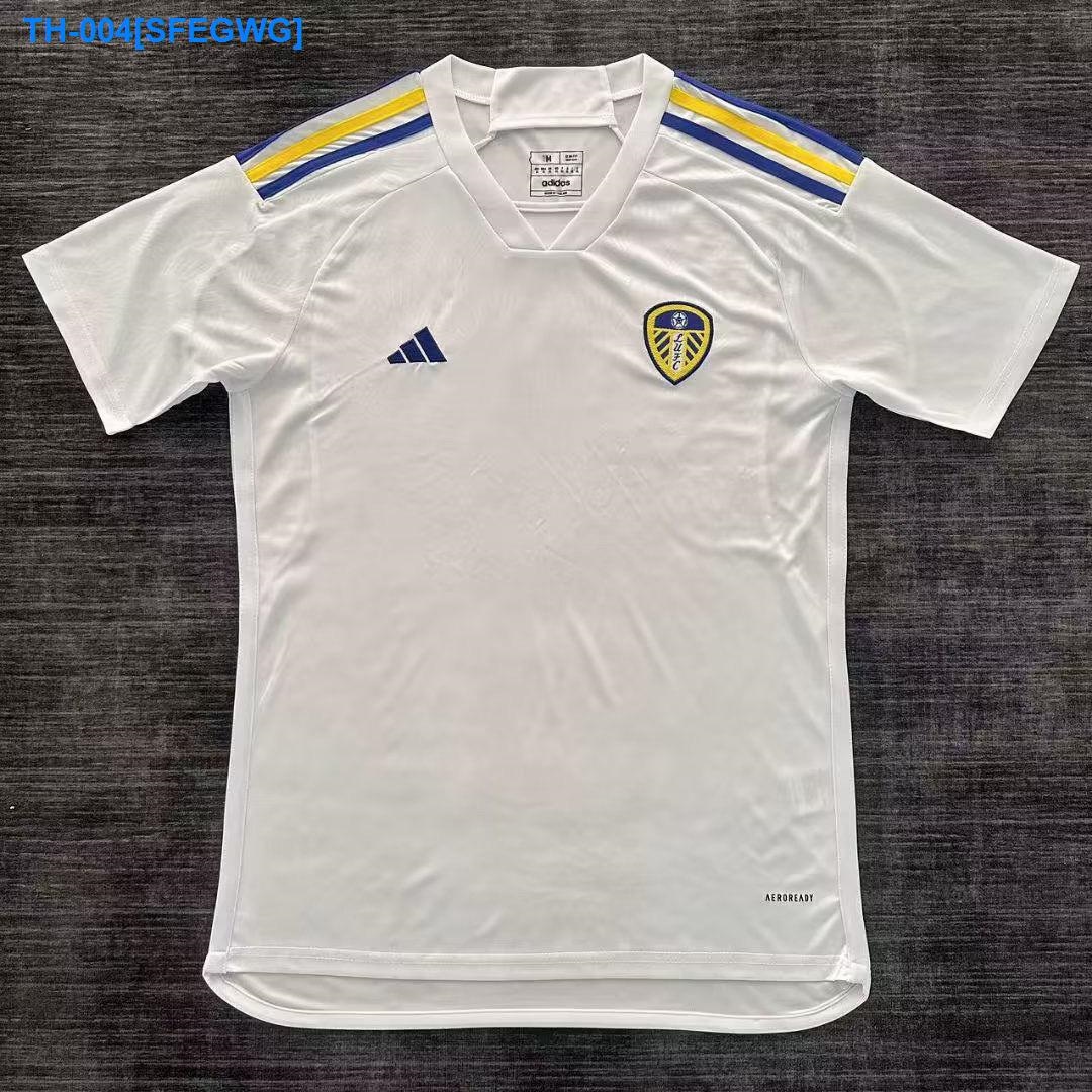 23-24 Leeds new home kit Leeds latest white short-sleeved soccer ...