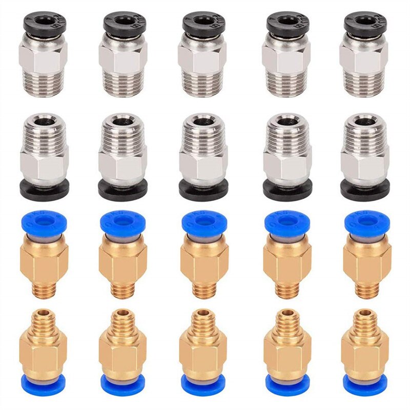 20pcs/lot Pc4-M6 Pneumatic Fitting Push To Connect Pc4-M10 Straight ...