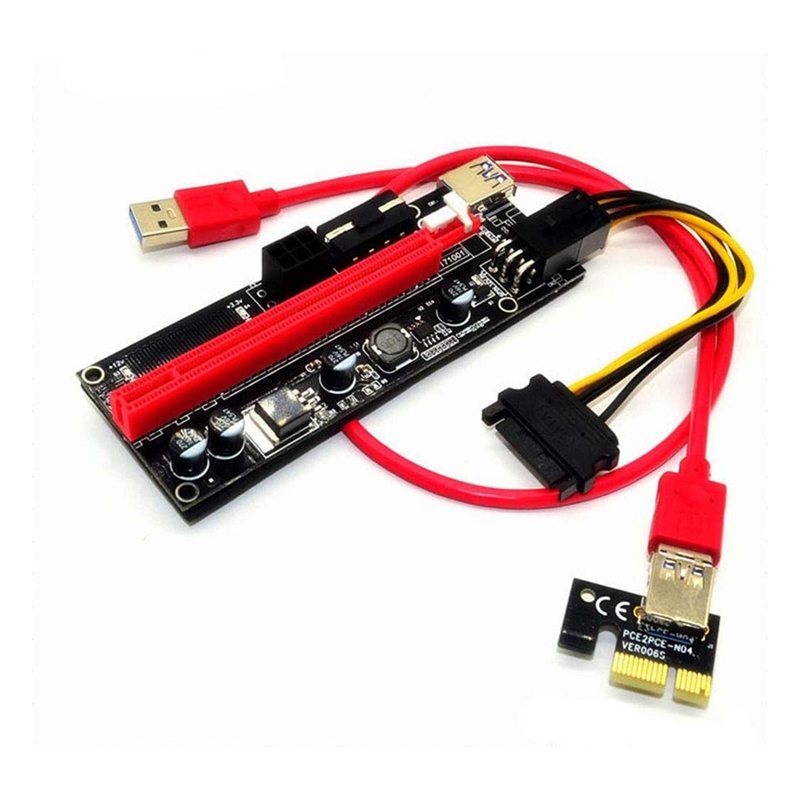 009S Plus Riser Card VER009S PCIE PCI-E PCI Express X16 GPU 6in Adapter ...