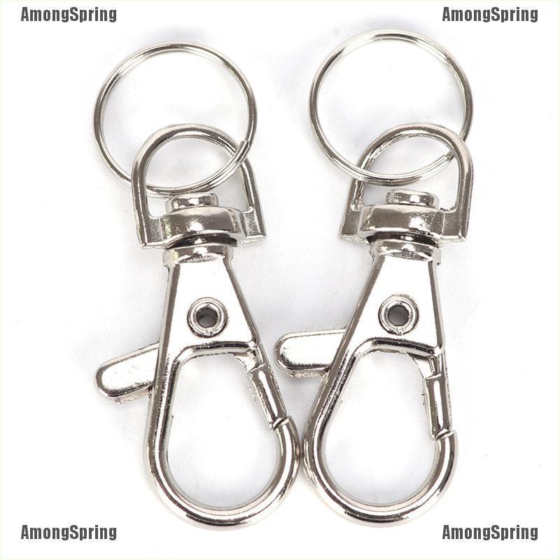 AmongSpring 10PC Silver Swivel Trigger Clips Snap Lobster Clasp Hook ...