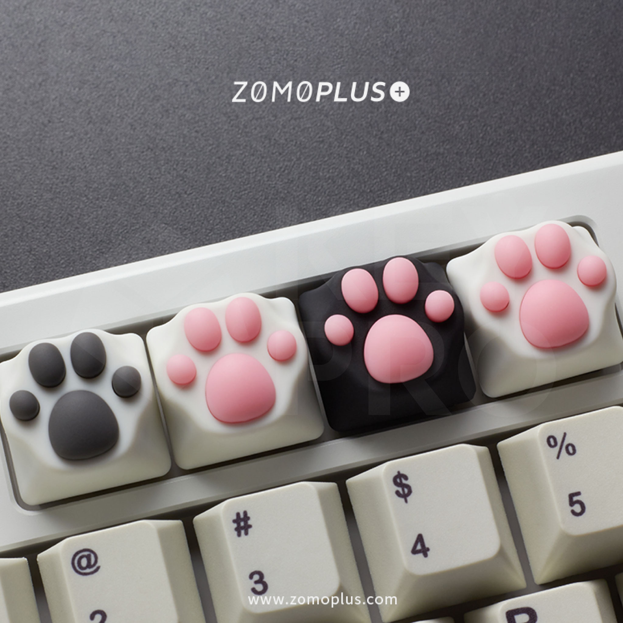 [ZM10] คีย์แคป ZOMOPLUS อุ้งเท้าแมว สีชมพู ดำ ZOMO Artisan Keycap ปุ่มเรซิ่น ซิลิโคน Mechanical ...