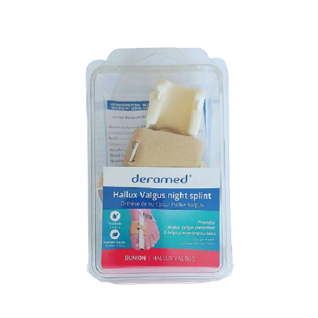 Deramed Footcare เฝือกพลาสติกสำหรับดัดนิ้วหัวแม่เท้าเอียง ช่วยทำให้การ ...