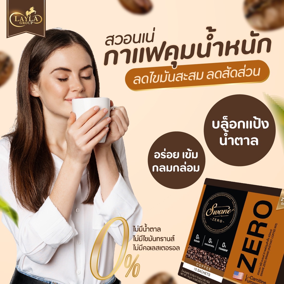 กาแฟสวอนเน่ 3 ฟรี 1 = 4 กล่อง coffee Swane Zero กาแฟหุ่นลีน (โฉมใหม่) | Lazada.co.th