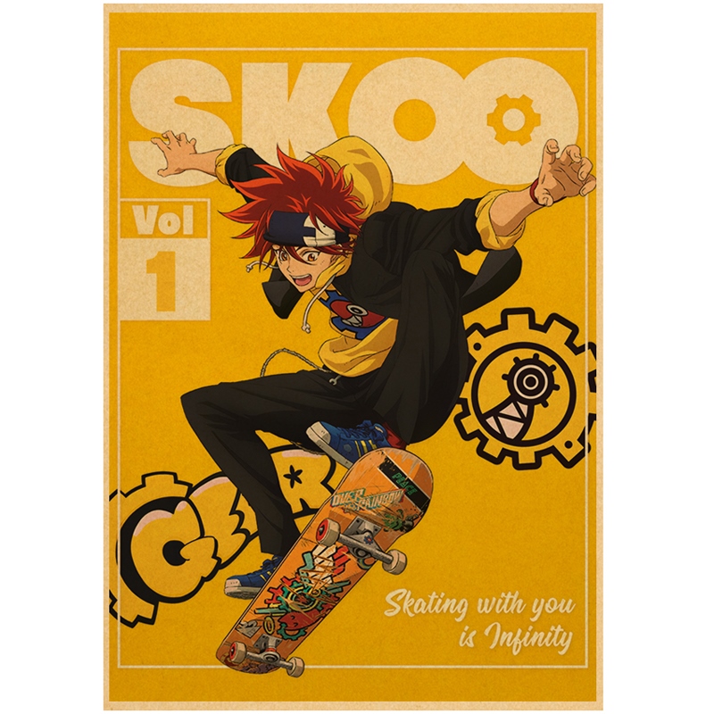 2022 Japanese Anime Sk8 The Infinity Poster Vintage Cartoon Skate ...