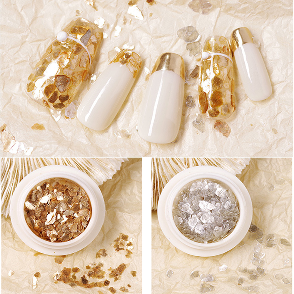 XAWBKJ 3D Natural Nail Glitter Flash Ultrathin Blend Flake Mica Slice ...
