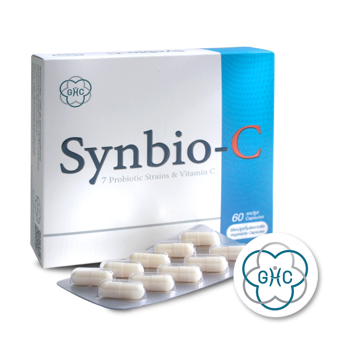 อาหารเสริมซินไบโอติก (โพรไบโอติก + พรีไบโอติก) GHC SYNBIO-C CAPSULE ...