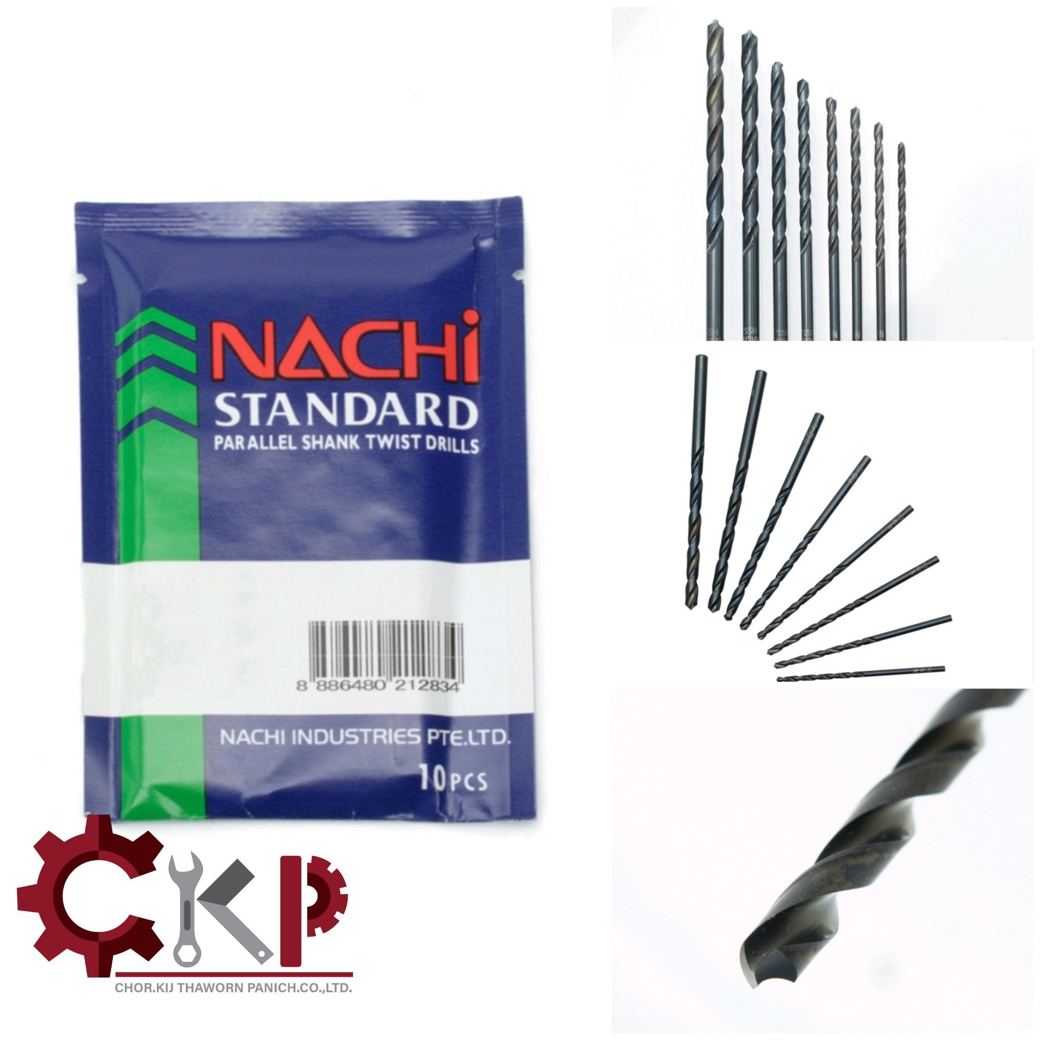 NACHI ดอกสว่านเจาะเหล็ก มีให้เลือกหลายขนาด 1, 2, 3, 4, 5 mm. รุ่น L500 ของเเท้ญี่ปุ่น ห่อละ 10 ...