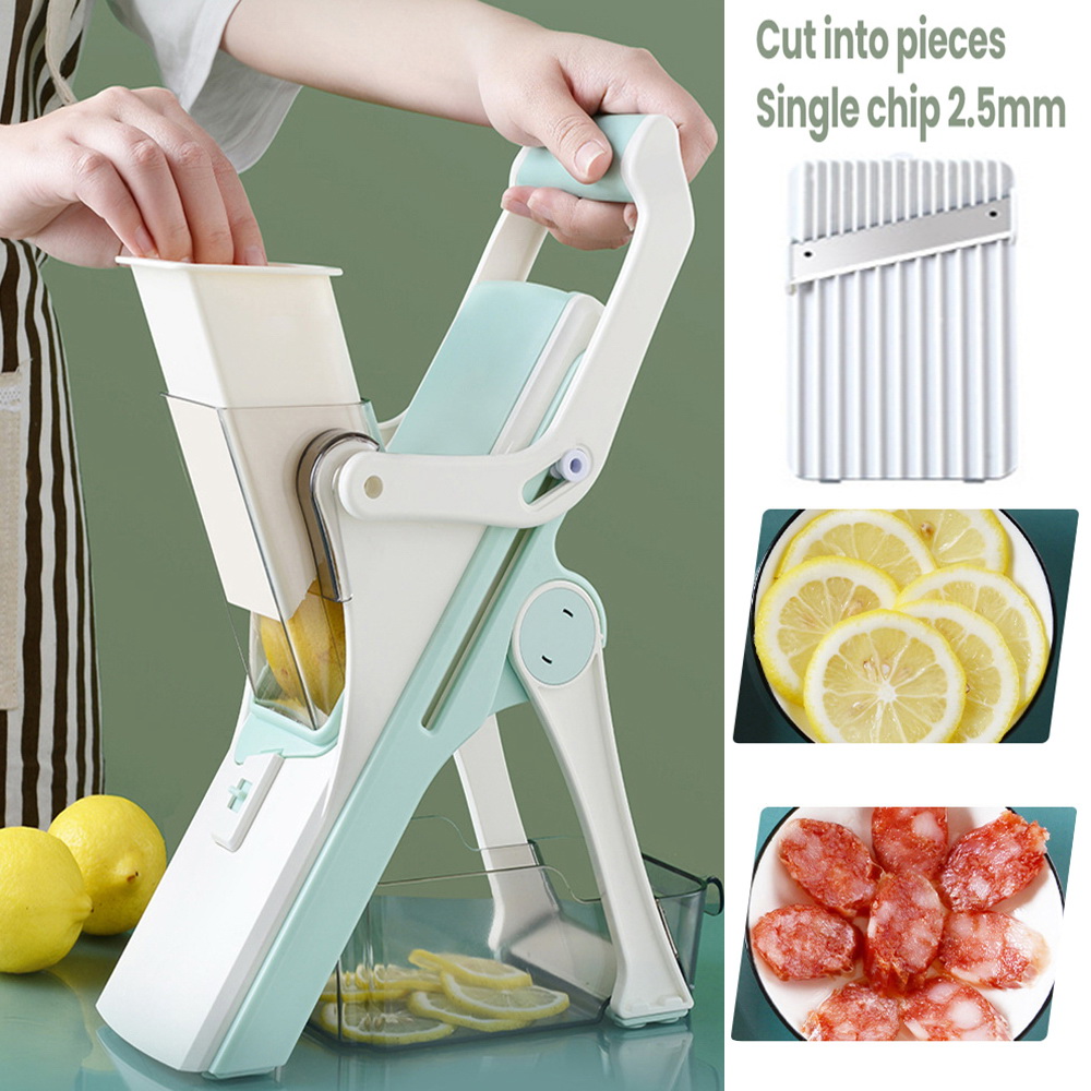[COD][จัดส่งฟรี]5 in 1 Vegetable Cutter Kitchen Accessories Mandoline ...