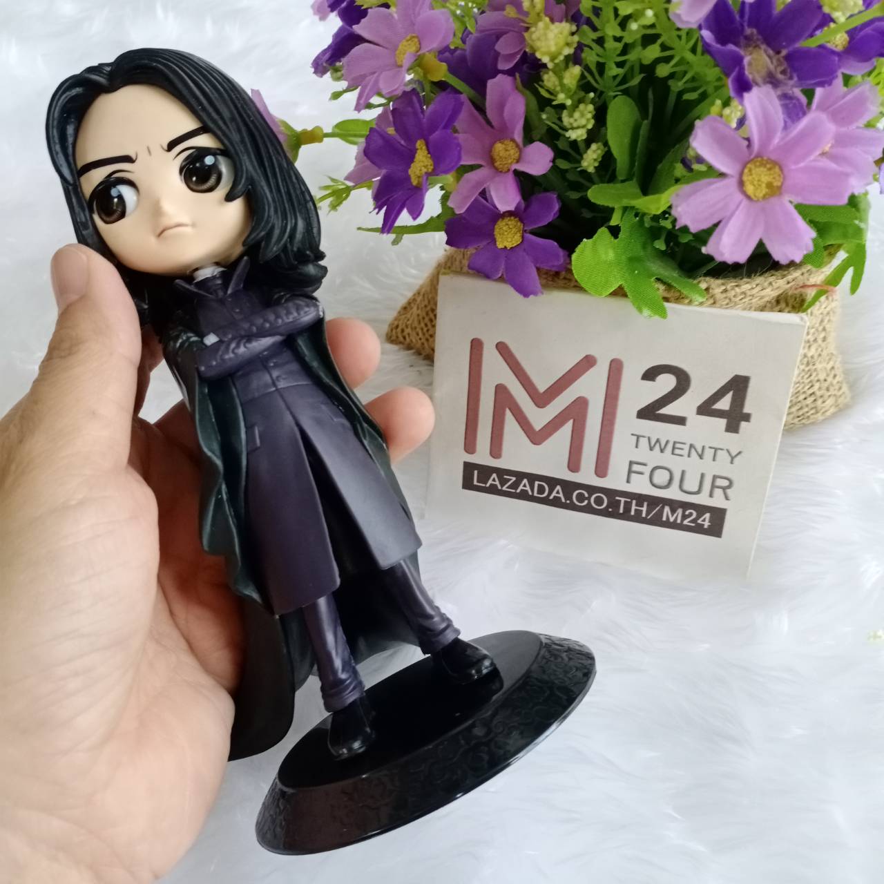 35cm Movie Severus Snape Black Wig Cosplay Professor Snape Curly Wig ...