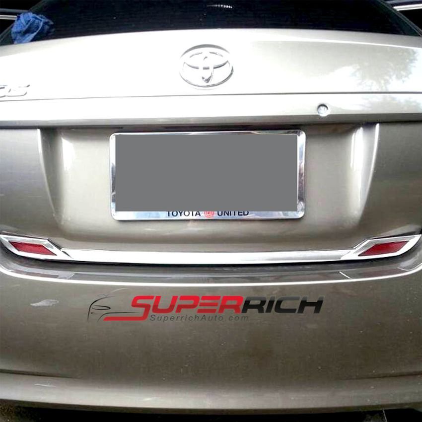 กันรอยประตูหลัง กันรอยท้าย คิ้วท้าย โครเมี่ยม มีทับทิม (Tail Gate ...