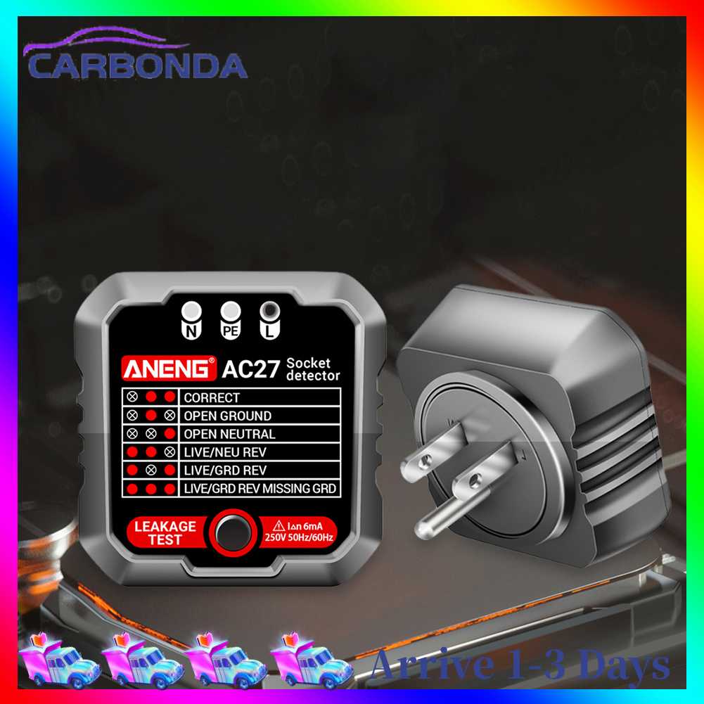 ANENG AC27 Power Socket Checker Digital Display Circuit Breaker Finder ...
