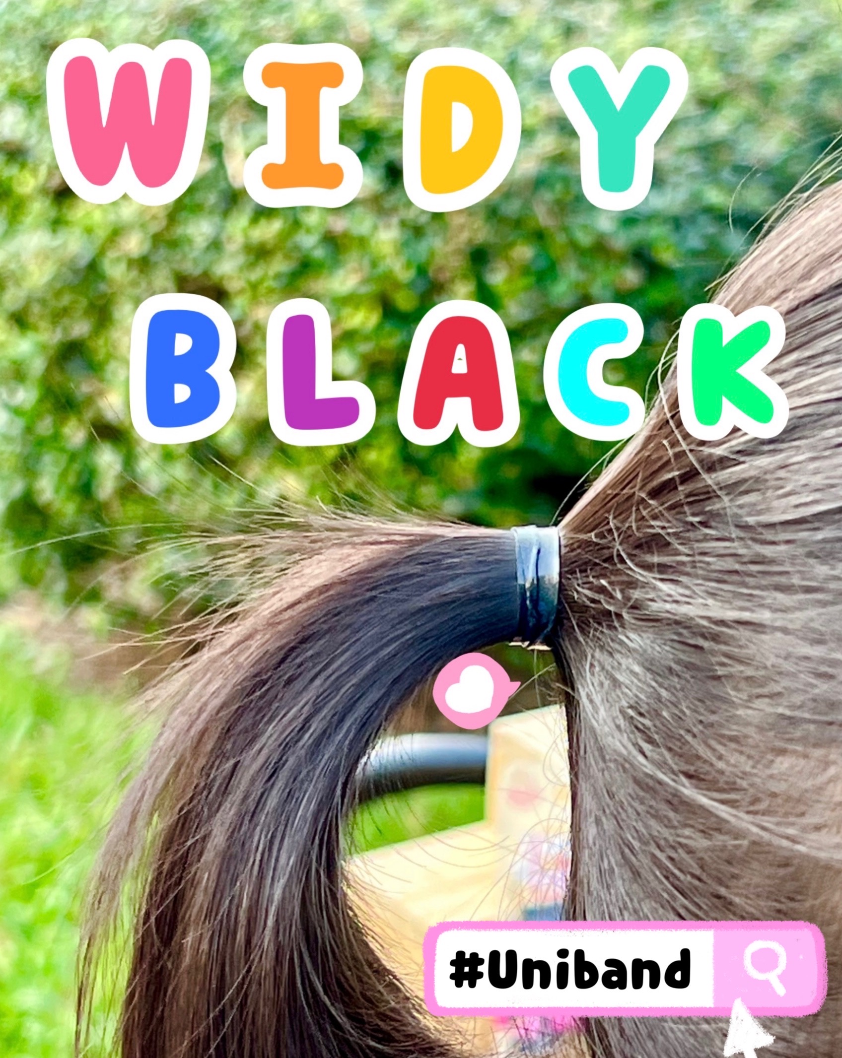 Uniband หนังยางรัดผม ไม่กินผม ไม่ดีดขาดง่าย TPU Widy Size Black ...