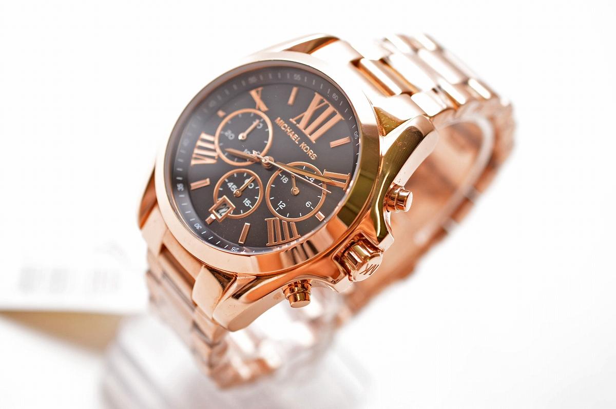 นาฬิกาข้อมือผู้หญิง Michael Kors Black Dial Rose Gold Color Watch รุ่น ...