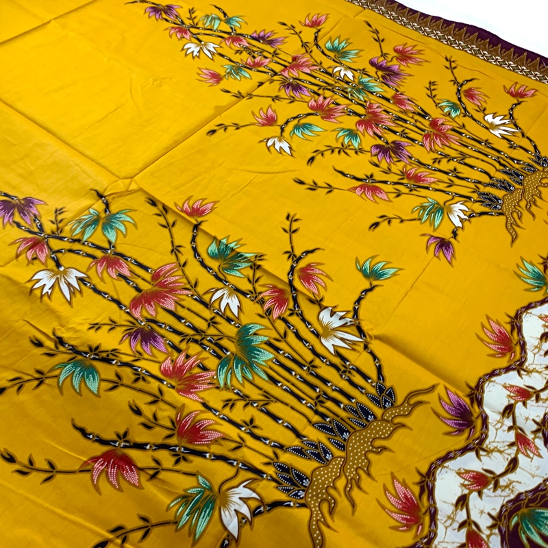 ผ้า ผ้าตัด ผ้าชิ้น ผ้านุ่ง ผ้านุ่งผุ้หญิง ผ้ายังไม่เย็บ ผ้าบาติก ผ้าลายดอกไม้ สวยๆ - koob - ThaiPick