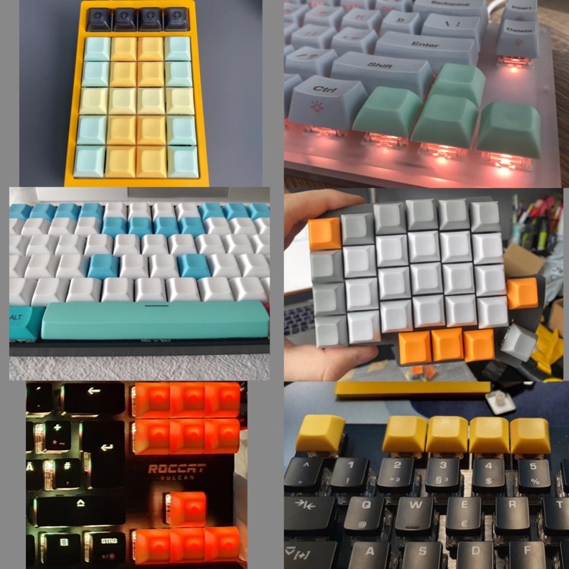 พร้อมส่ง ของแท้ คีย์แคปใส คีย์แคปสี PBT DSA & XDA profile blank keycap ...