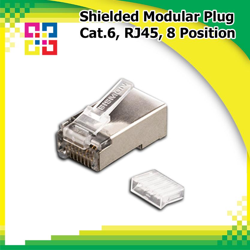 หัวแลน Shielded Modular Plug Cat.6, RJ45, 8 Position (20ตัว/ชุด ...