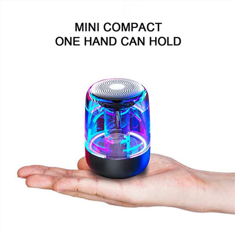 6D Panoramic Sound ที่มีสีสันไฟ LED Mini ลำโพงบูลทูธสนับสนุน TF การ์ด ...
