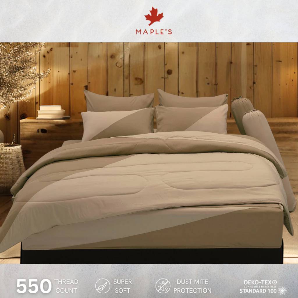MAPLE'S ผ้าปูออเเกนิคคอตตอน100% ที่คนขี้ร้อนต้องมี สำหรับฟูกสูง10-14 ...