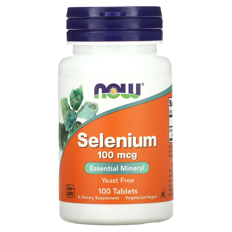 now Foods Selenium 100 mcg Essential Mineral Yeast-Free 100 Tablets ...